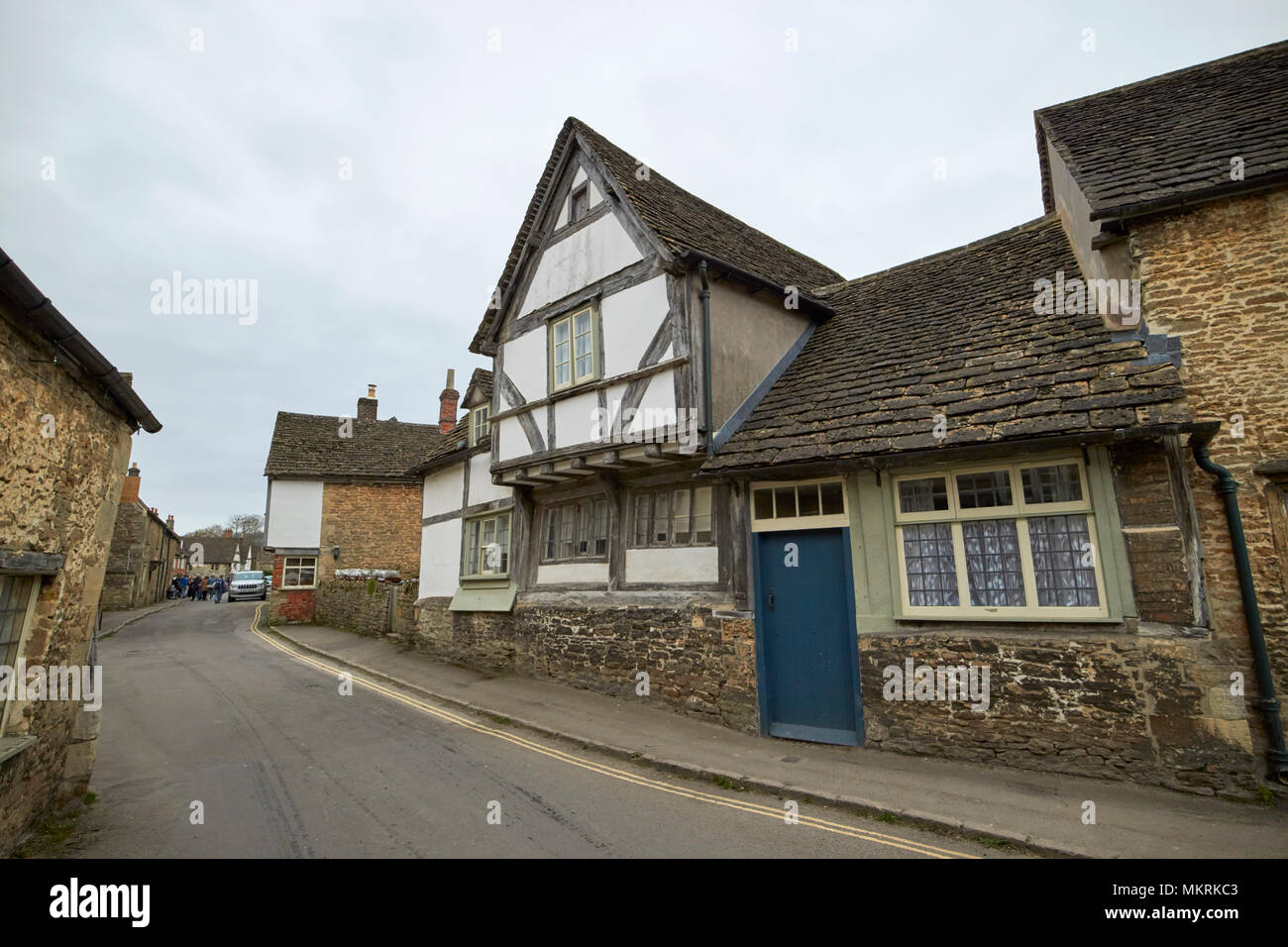 Church Street Lacock With Medieval And Timber Framed Old Historic Buildings Lacock Village
