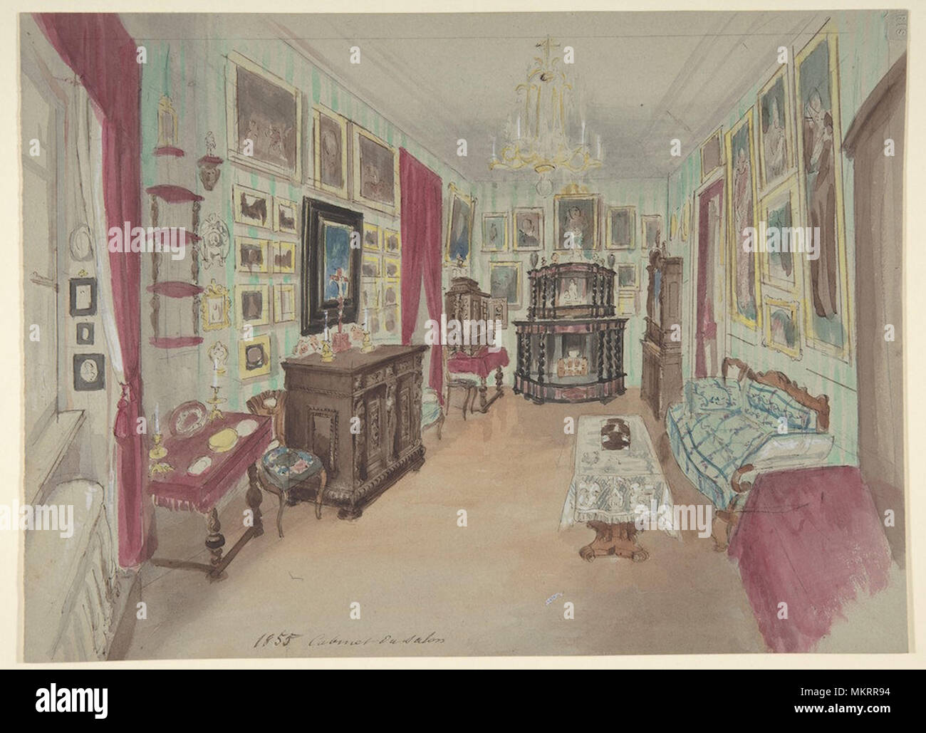 Interior mansion sketch hi-res stock photography and images - Alamy