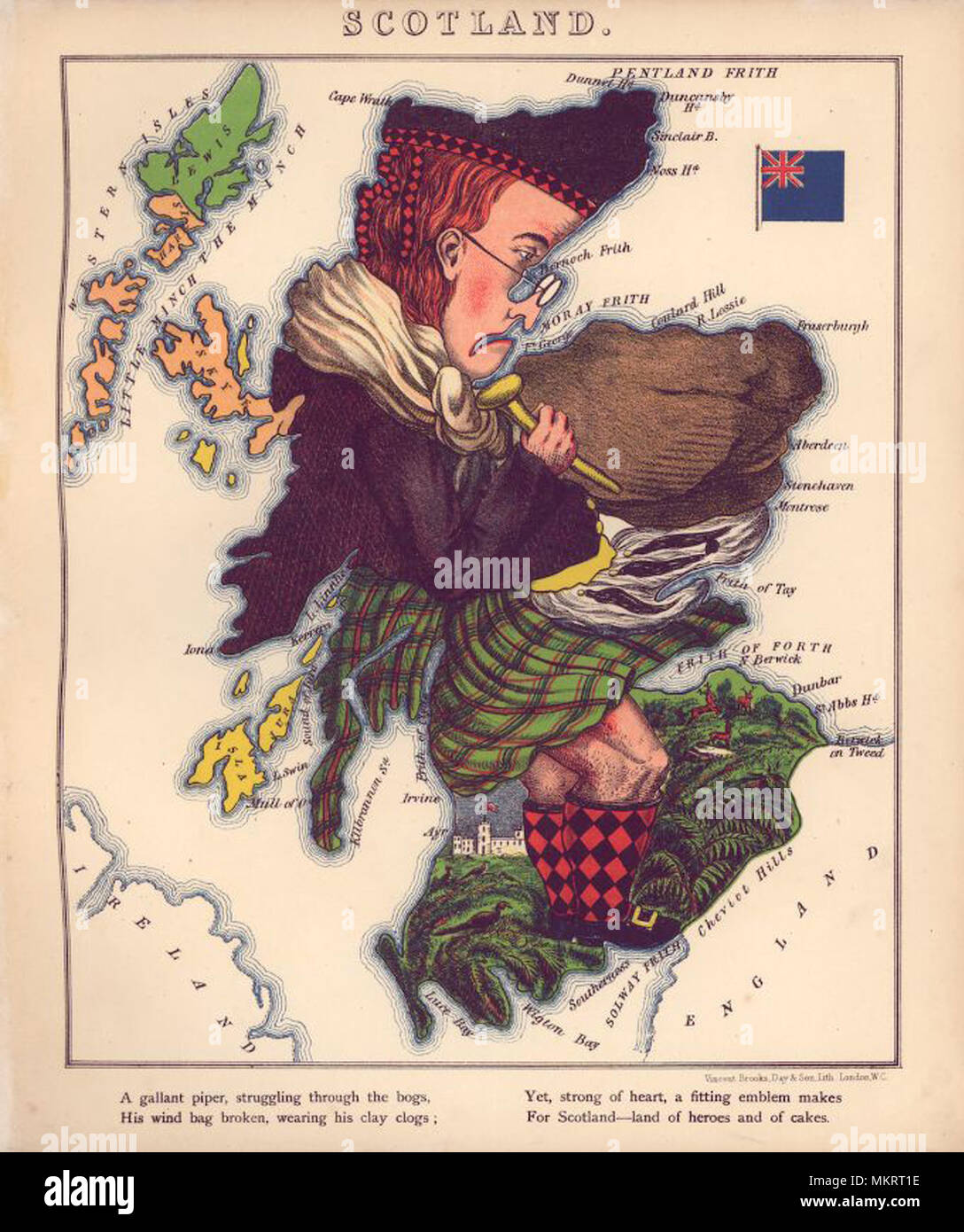 vintage anthropomorphic countries of the world illustration Stock Photo ...