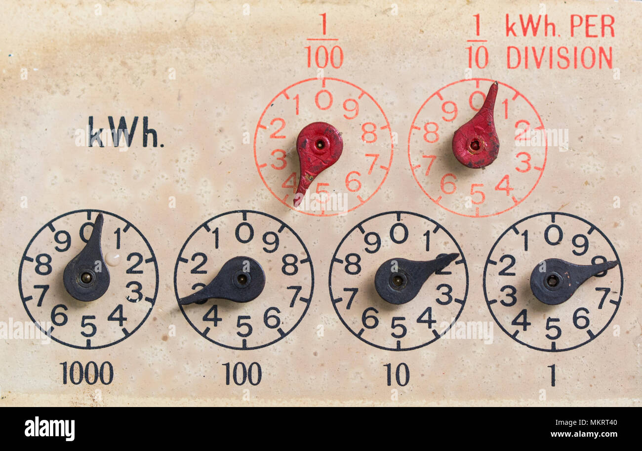 Old fashioned electric meter hi-res stock photography and images - Alamy