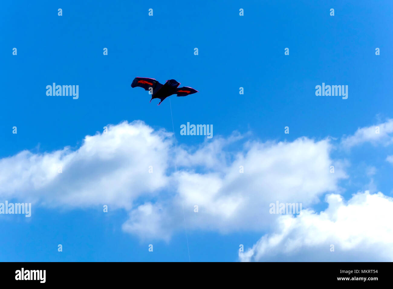 Kite bat shaped flying sky Stock Photo - Alamy