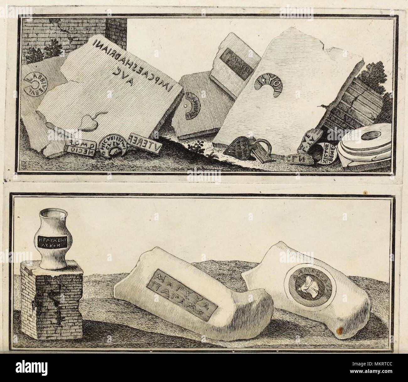 drawings of documented artefacts Stock Photo - Alamy