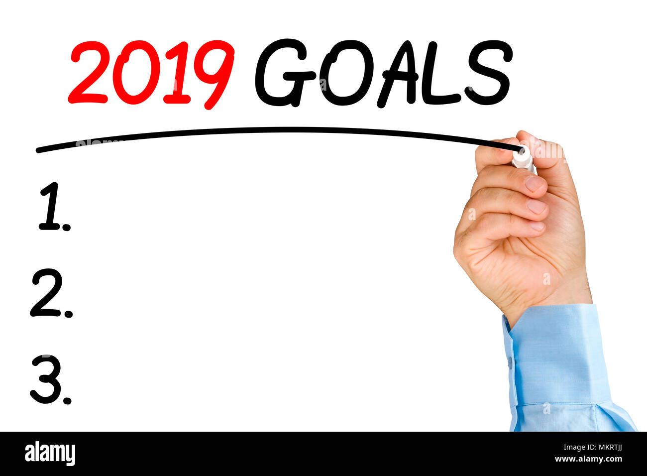 Handwriting text My 2019 Goals. Conceptual photo setting up ...