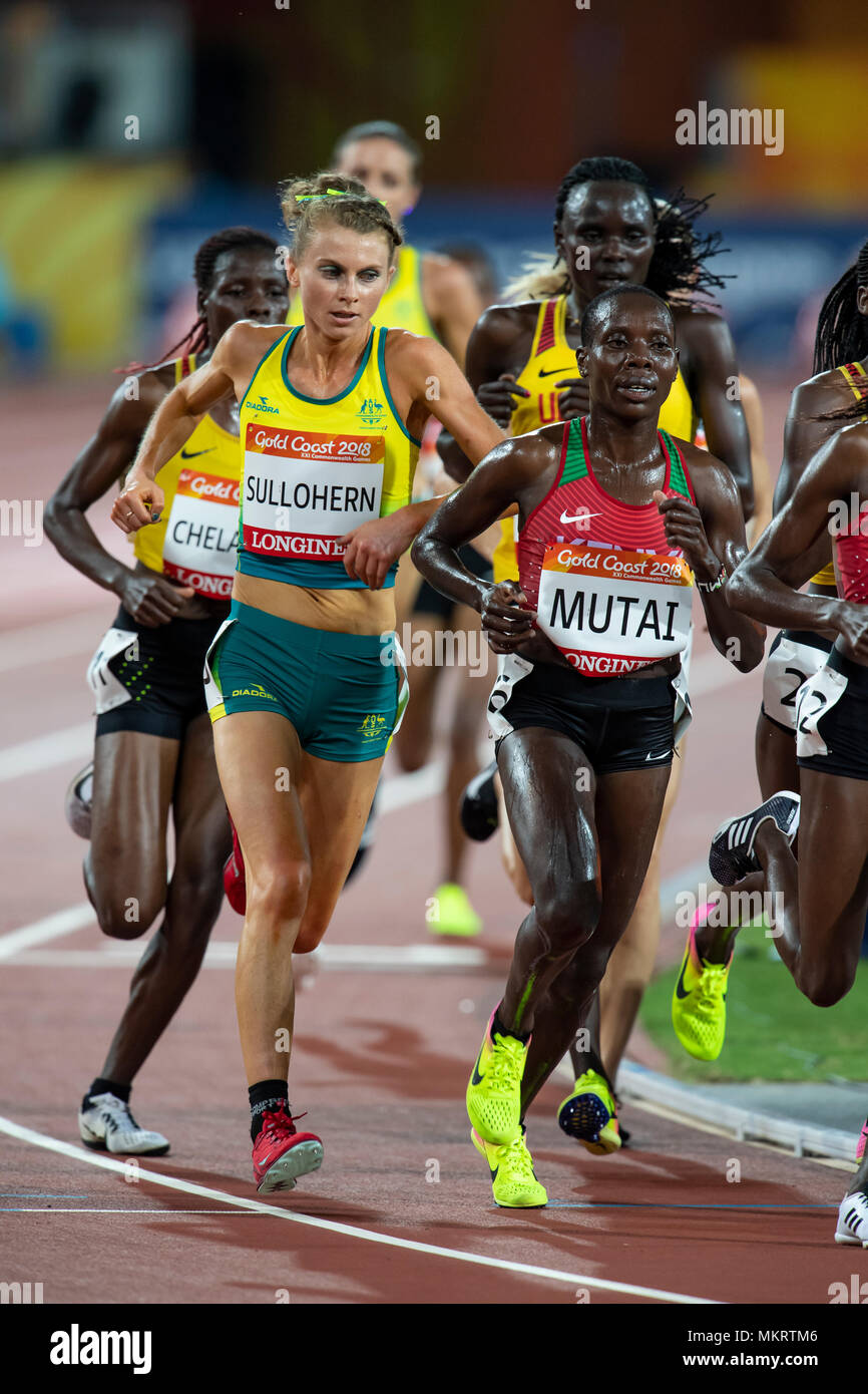 GOLD COAST, AUSTRALIA - APRIL 9: Beatrice Mutai of Kenya competing in ...