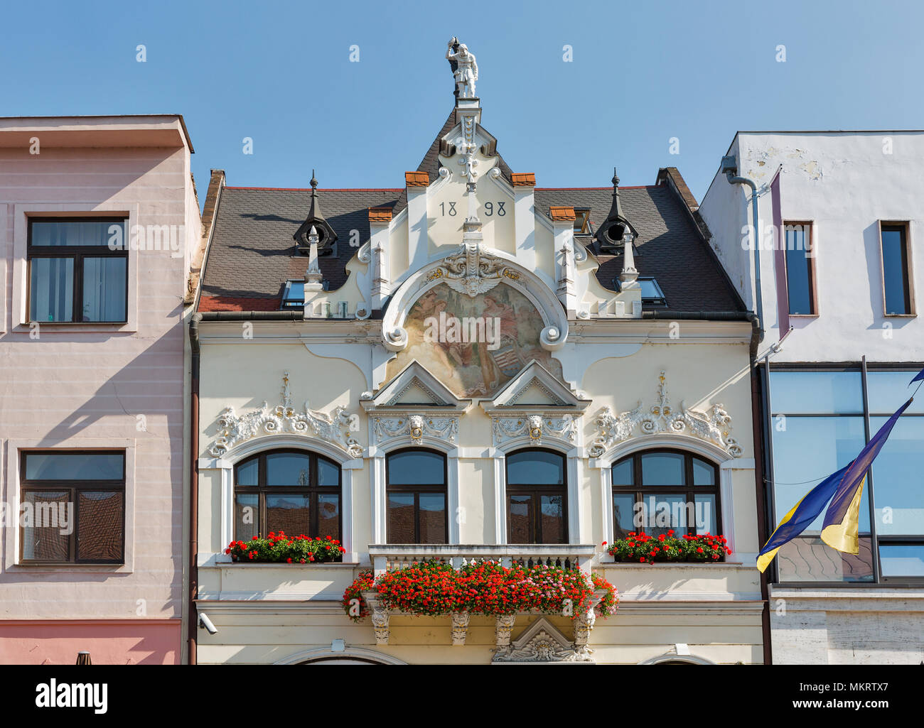Zobrakov house in Kosice on Hlavna Street, Slovakia. Gothic house from ...