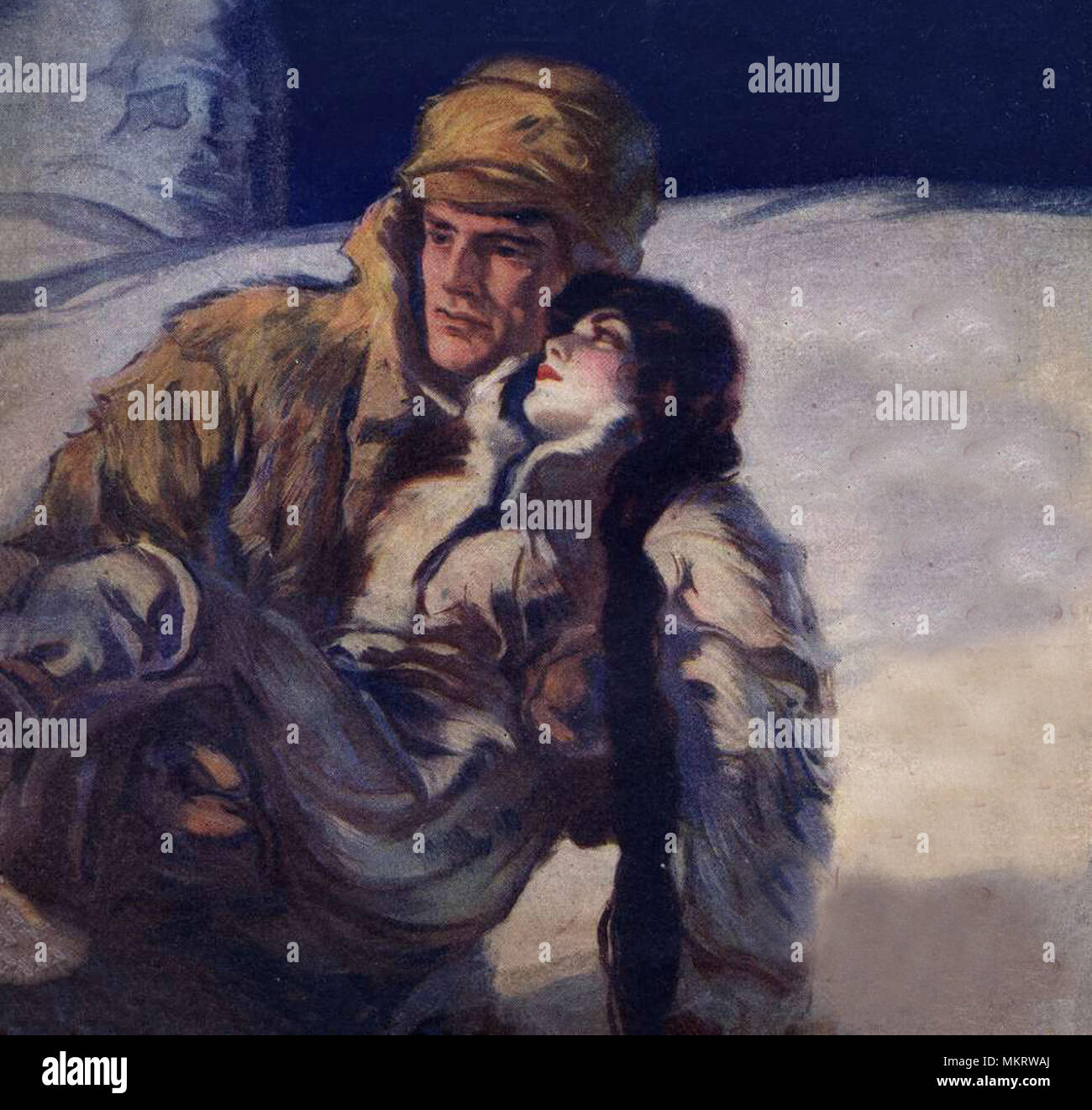 lady rescued by daring hero Stock Photo - Alamy