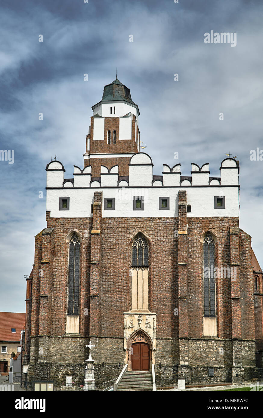 a medieval defensive Roman Catholic church in the Gothic style in ...