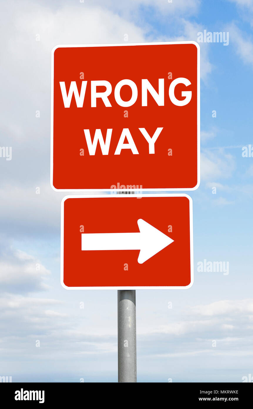 Wrong way symbol hi-res stock photography and images - Alamy