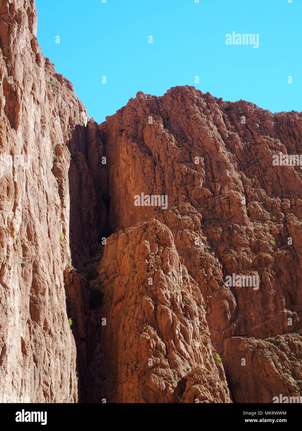 Rocky cliff of african TODGHA GORGE canyon landscapes in MOROCCO ...