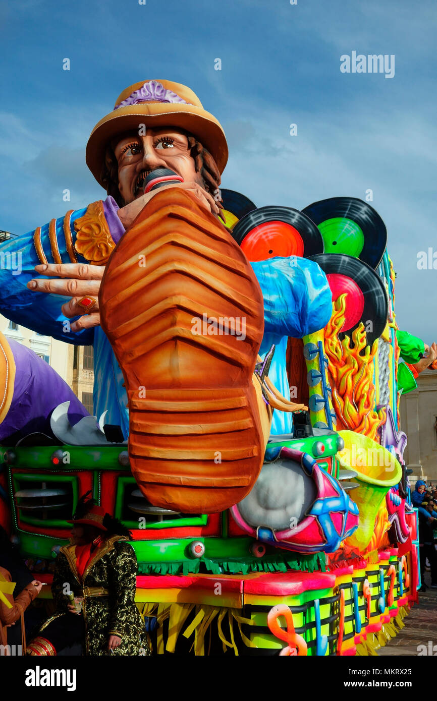 Carnival float, Carnival in Valletta, February 2018, Malta, Europe ...