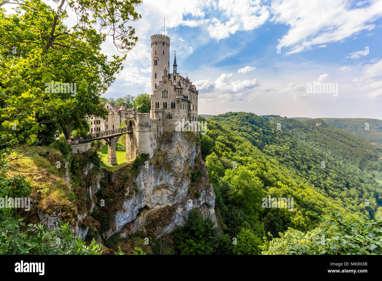 Lichtenstein Castle (Schloss Lichtenstein), a palace built in Gothic ...