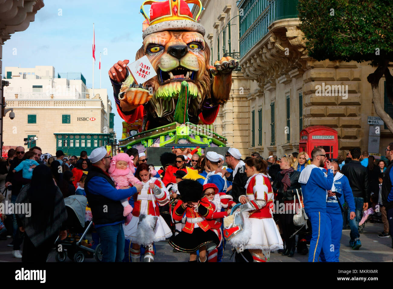 Carnival float, Carnival in Valletta, February 2018, Malta, Europe ...