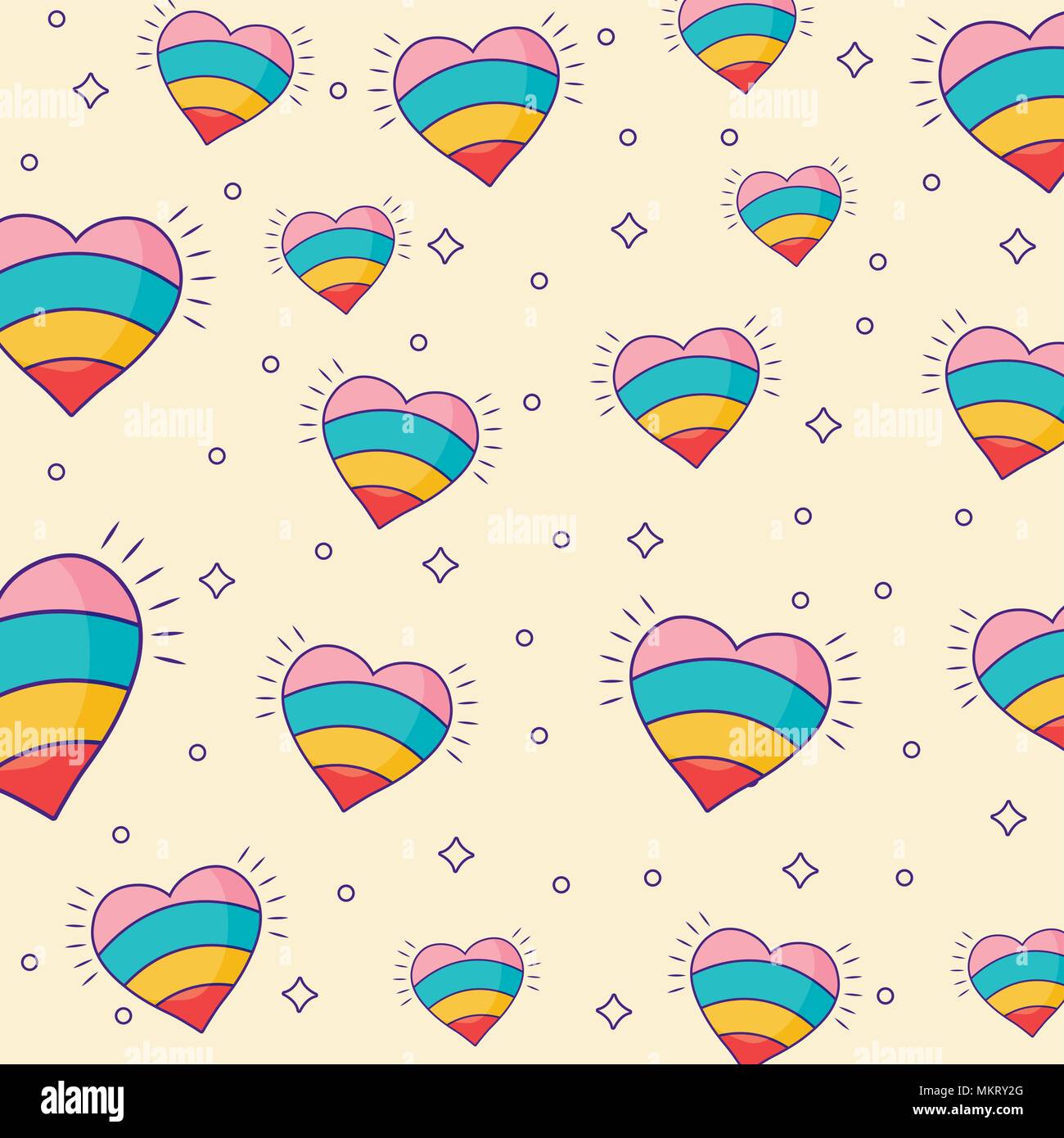 background of with hearts pattern, vector illustration Stock Vector ...