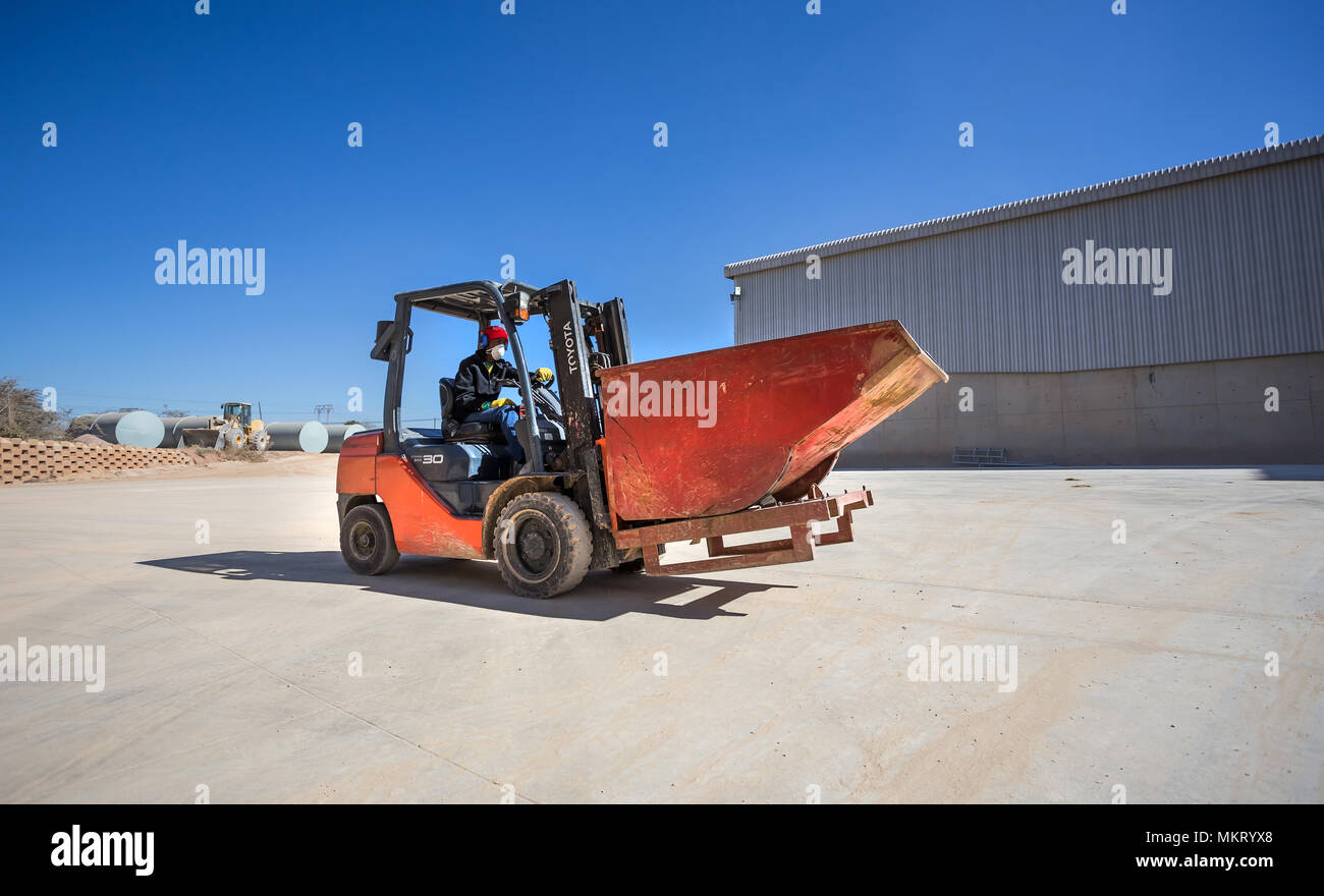 Johannesburg, South Africa, June 29 - 2017: Small tipper truck or ...