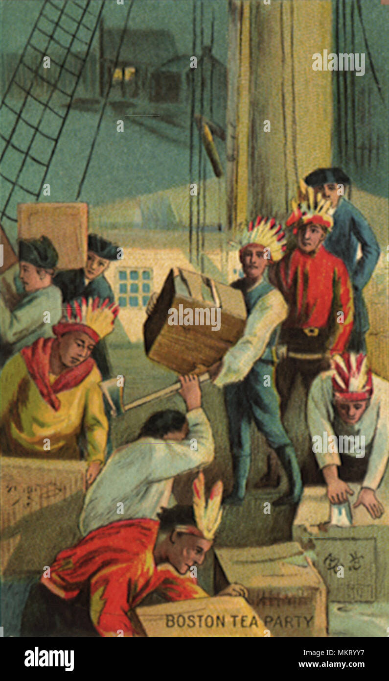 Boston tea party 1773 hi-res stock photography and images - Alamy