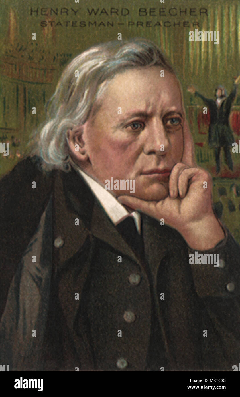 Henry Ward Beecher Statesman, Preacher Stock Photo - Alamy