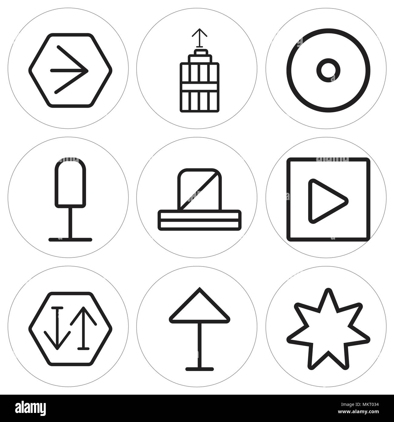 Set Of 9 Simple Editable Icons Such As Star Up Arrow Sort Play Notification Microphone