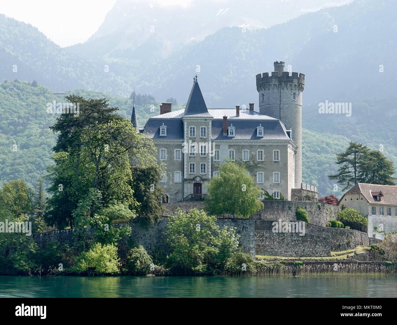 Chateau de Duingt, on Lake Annecy, Duingt, France Stock Photo - Alamy
