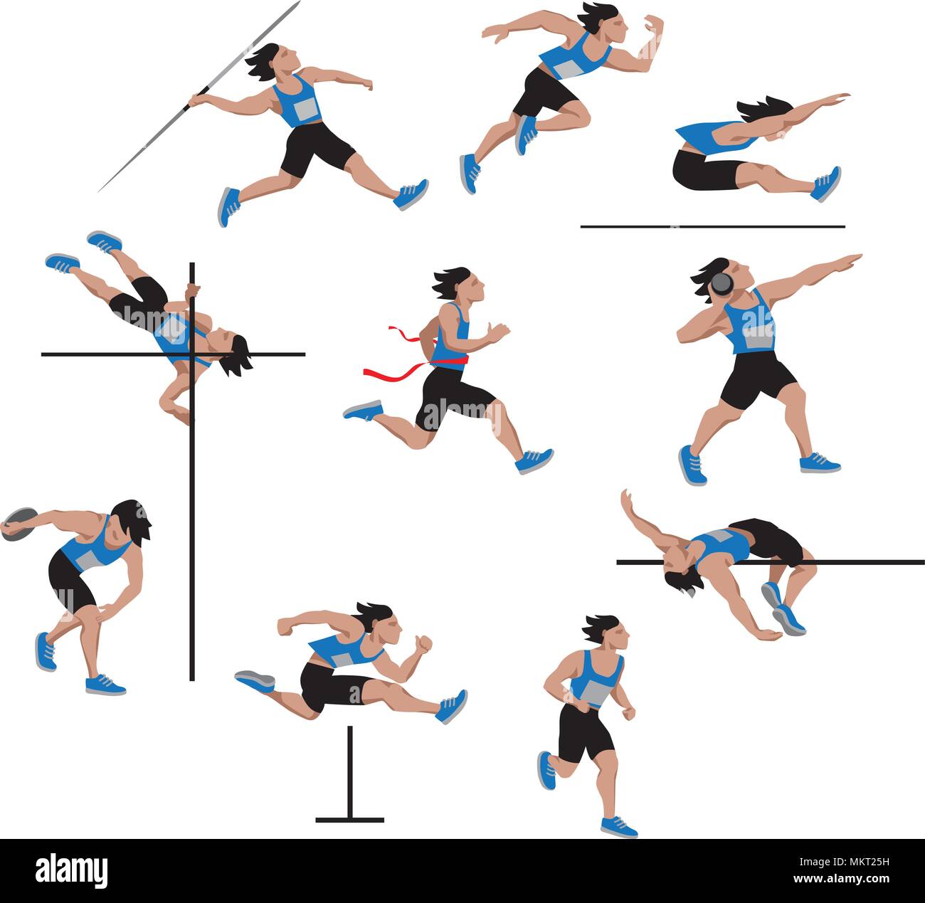 Decathlon Long Jump Cut Out Stock Images & Pictures - Alamy