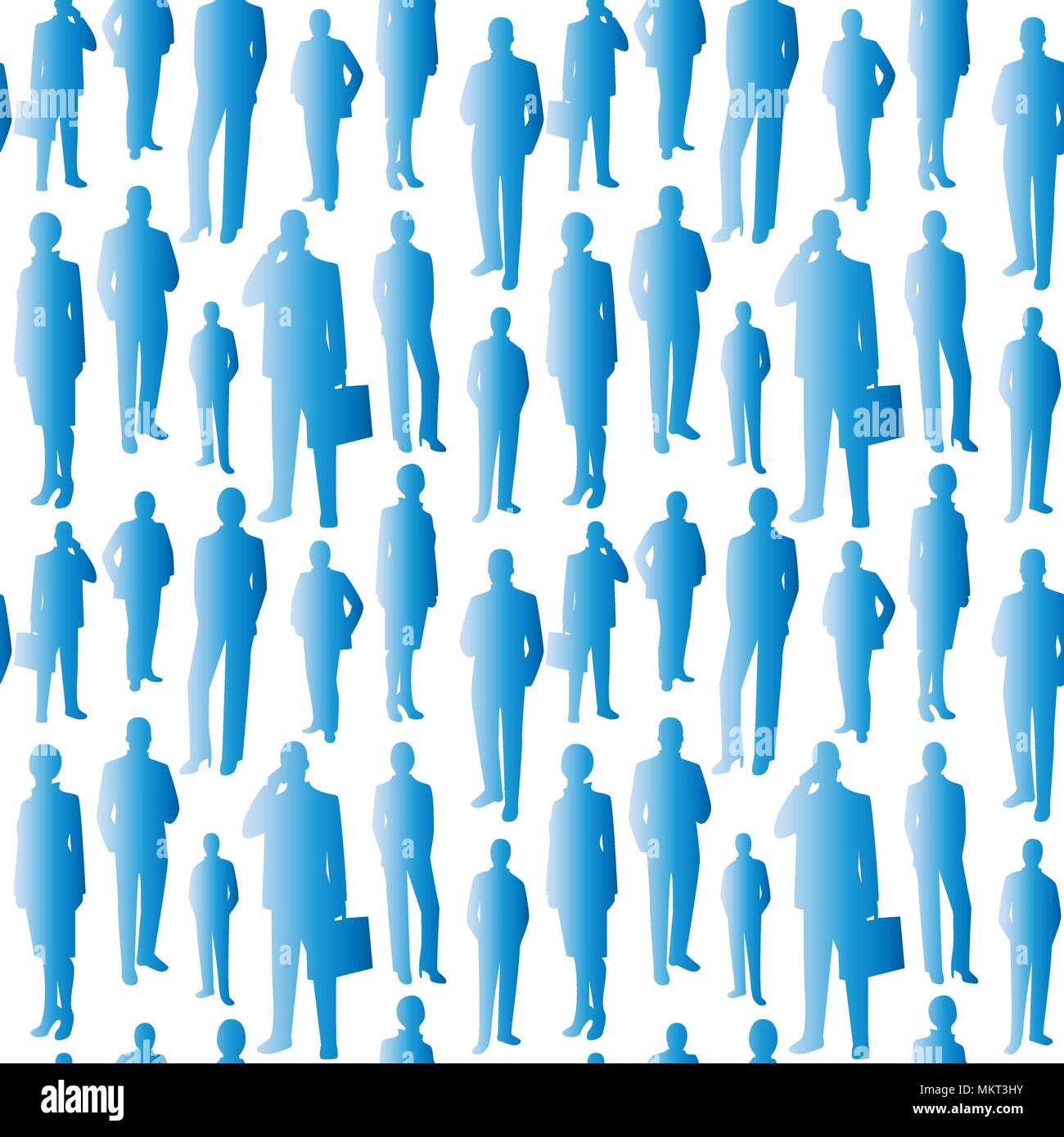 Seamless pattern blue business people, vector Stock Vector Image & Art ...