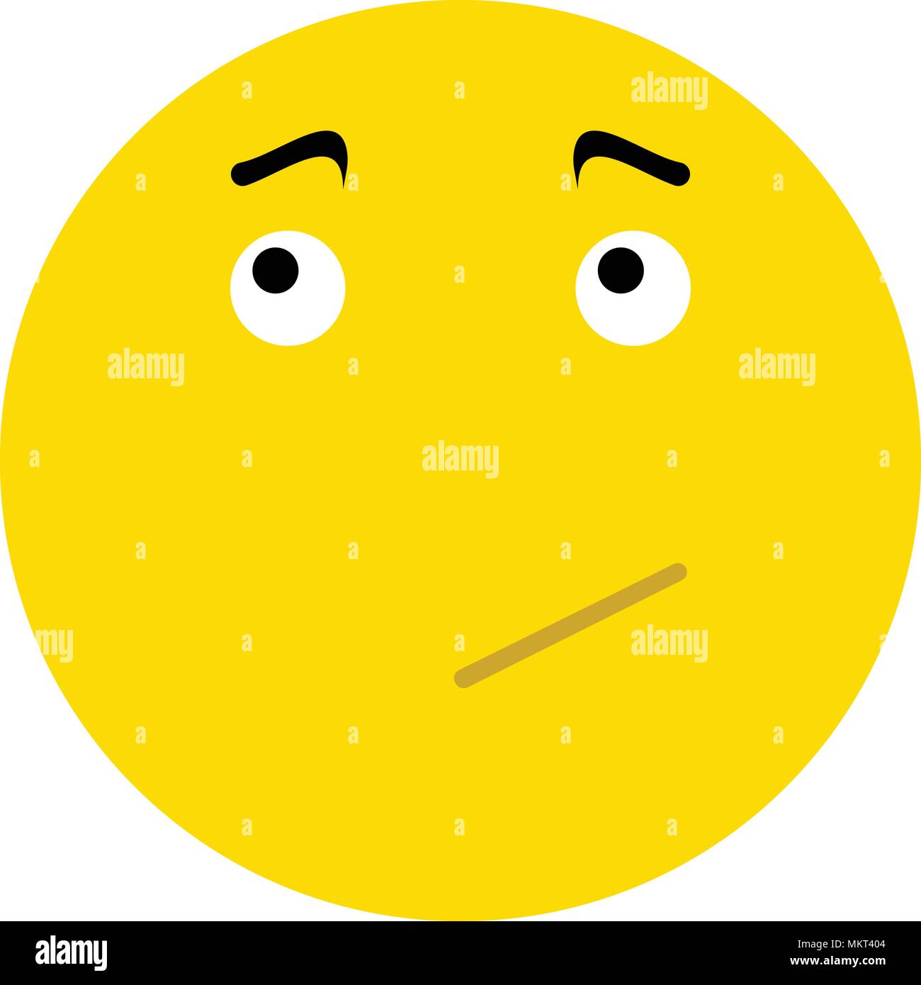 Smiley emoticon facial expression wonder hi-res stock photography and ...