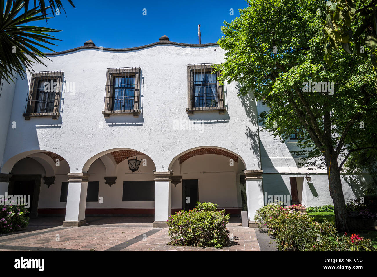 Courtyard garden, Museo Casa del Risco, 17th century mansion, Mexico ...