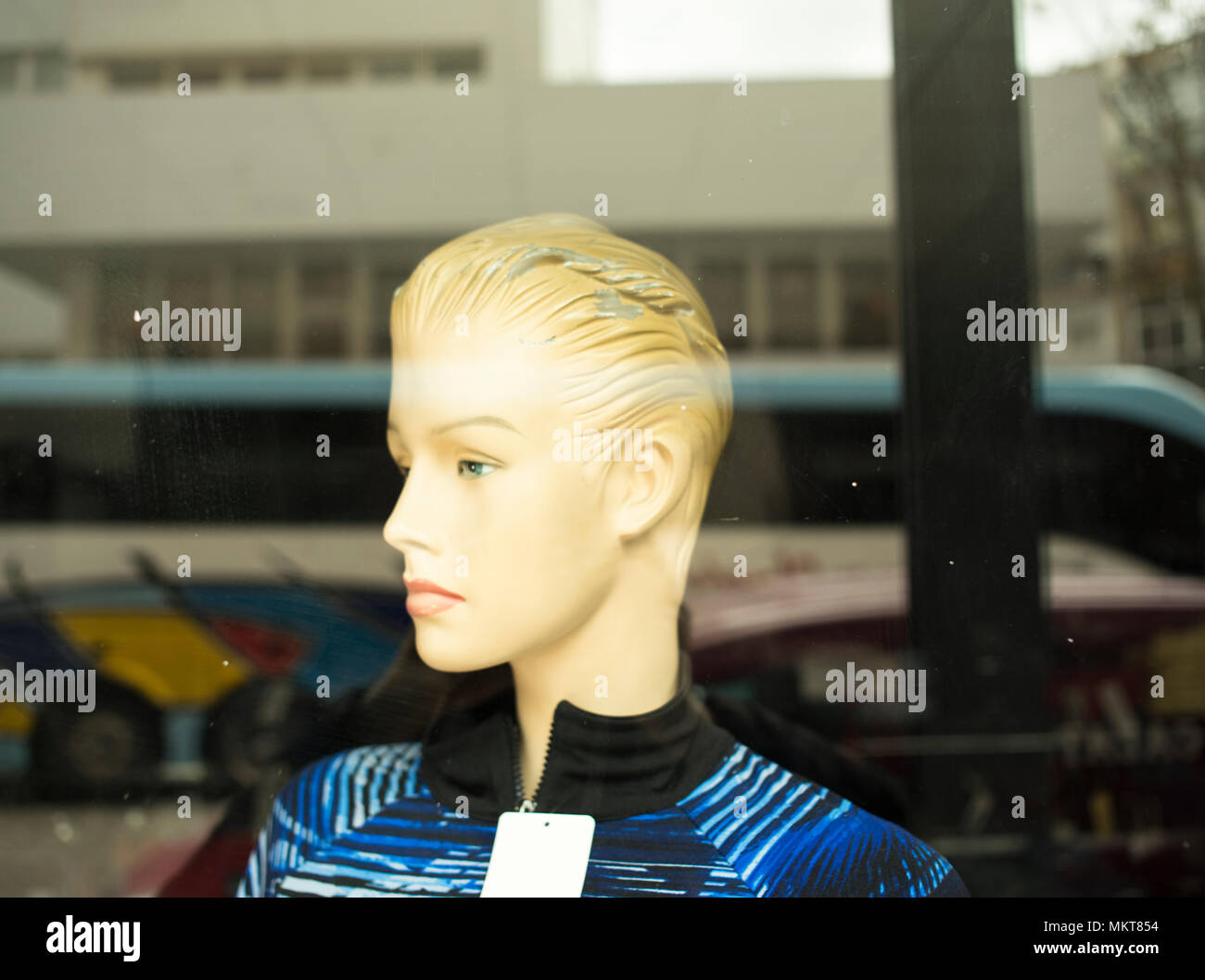 Womenswear fashion shop window ladies store mannquins dummies wearing ...