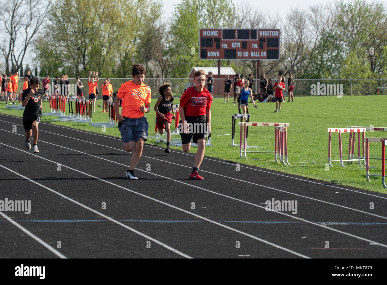 Images from a middle school track & field meet, Monroe High School ...