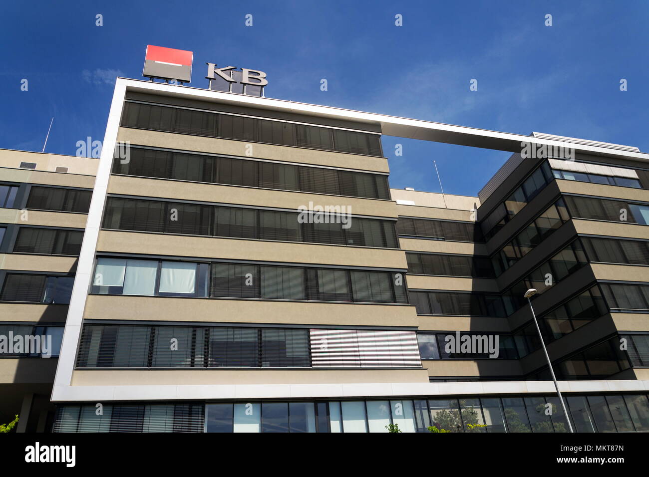 PRAGUE, CZECH REPUBLIC - APRIL 27 2018: Societe Generale banking and ...