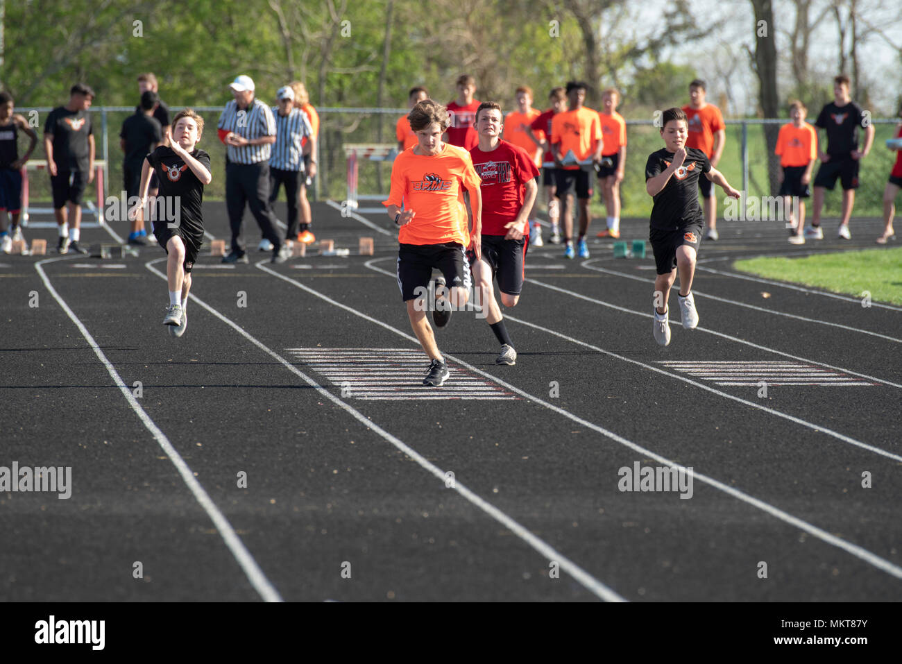 Images from a middle school track & field meet, Monroe High School ...