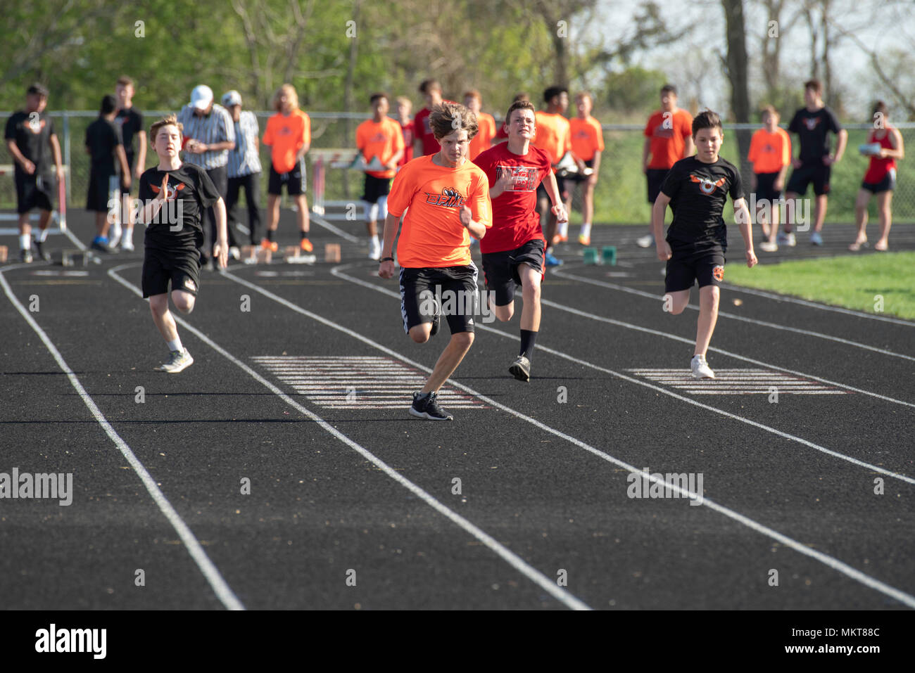 Images from a middle school track & field meet, Monroe High School ...