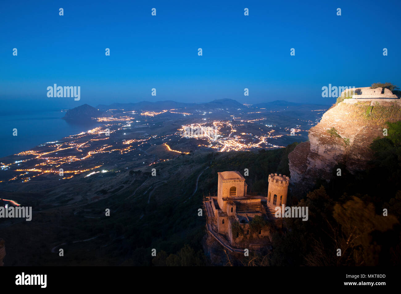 Erice, Trapani in Sicily Stock Photo - Alamy