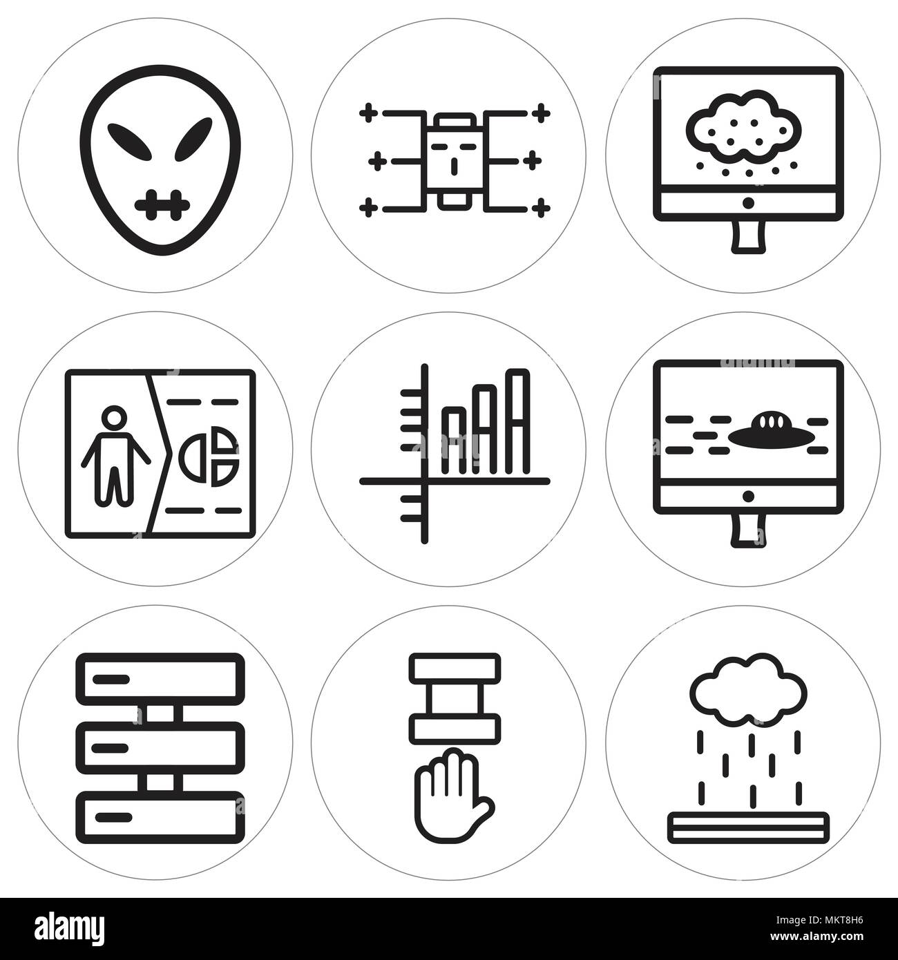 Set Of 9 simple editable icons such as Explosion, Available, Database ...