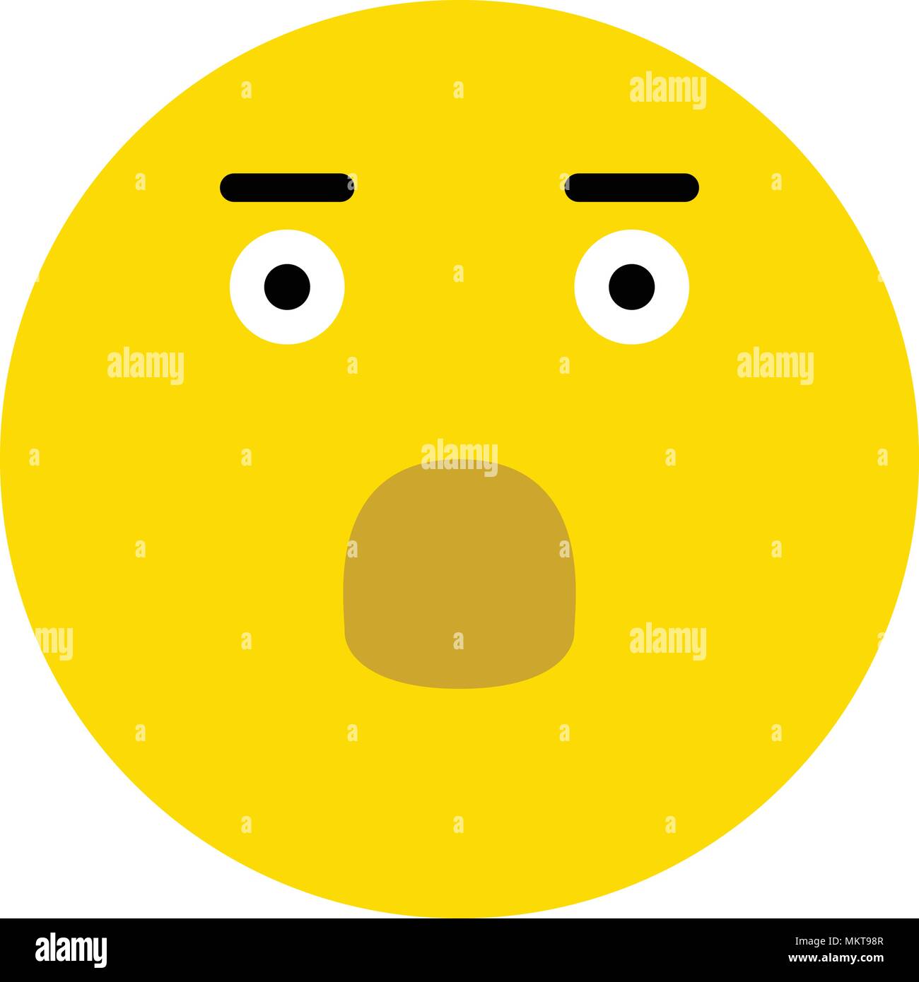 Frightened emoticon open mouth icon hi-res stock photography and images ...