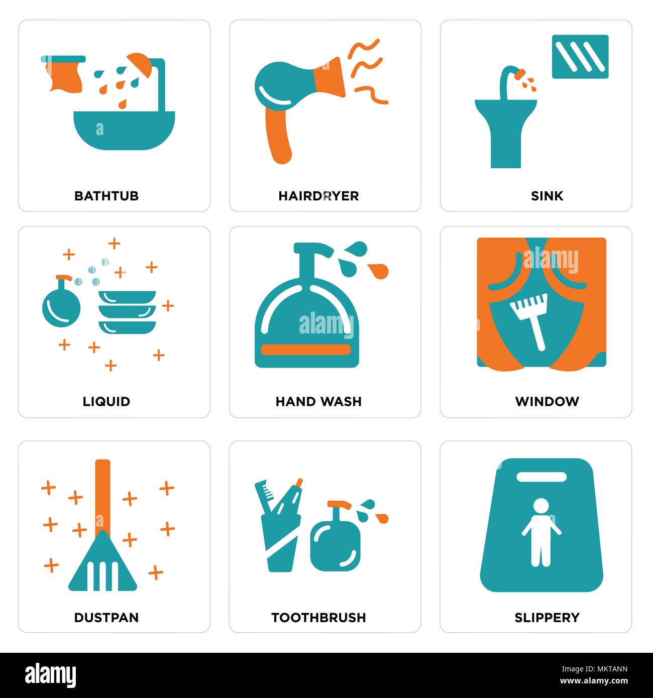 Washing hands kitchen sink Stock Vector Images - Alamy