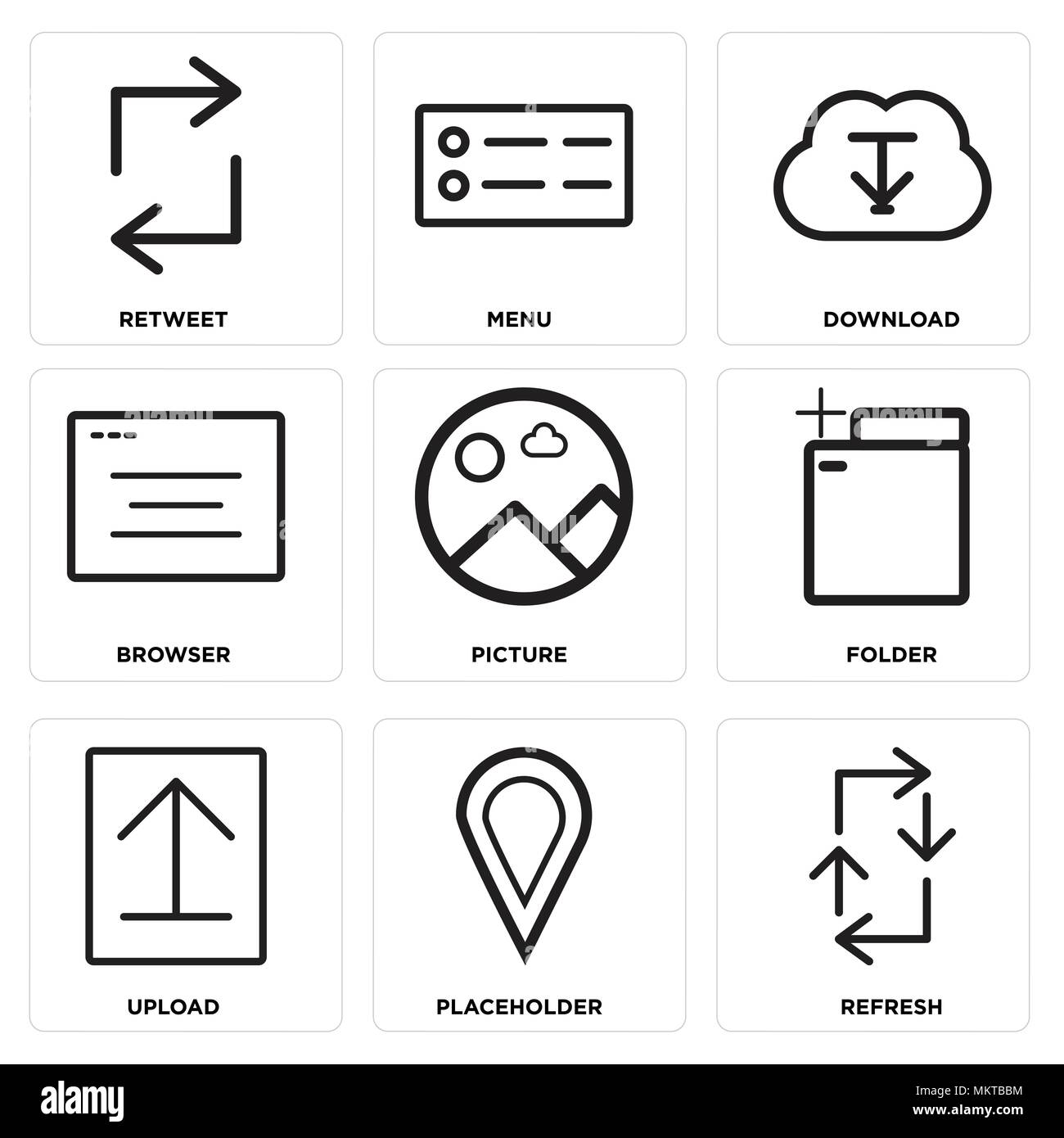 Retweet image Stock Vector Images - Alamy