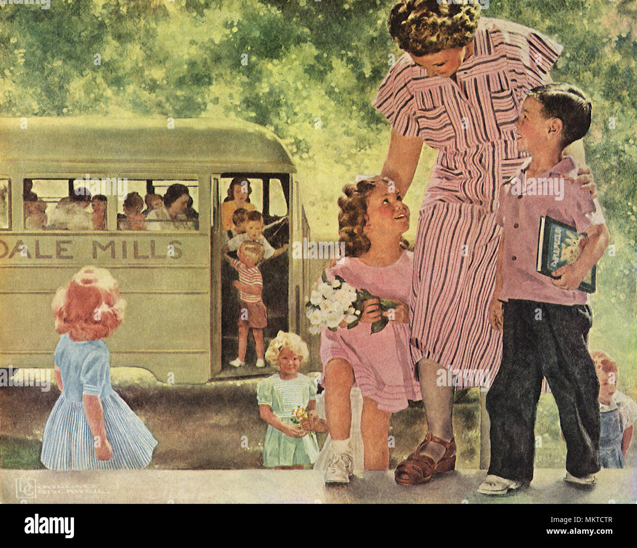 Children and Kindergarten Teacher Stock Photo - Alamy