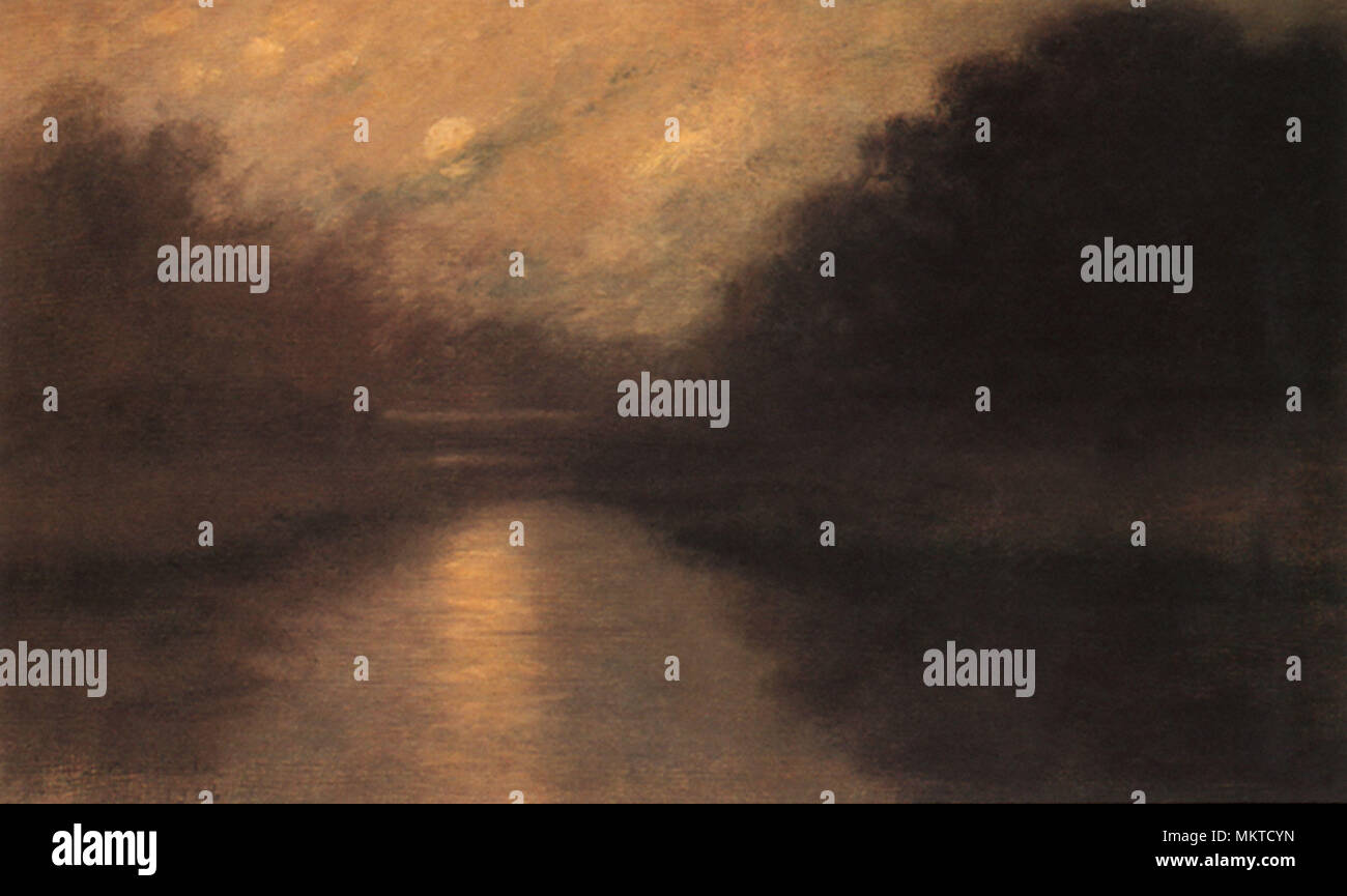 Moonlight over the Bayou Stock Photo - Alamy