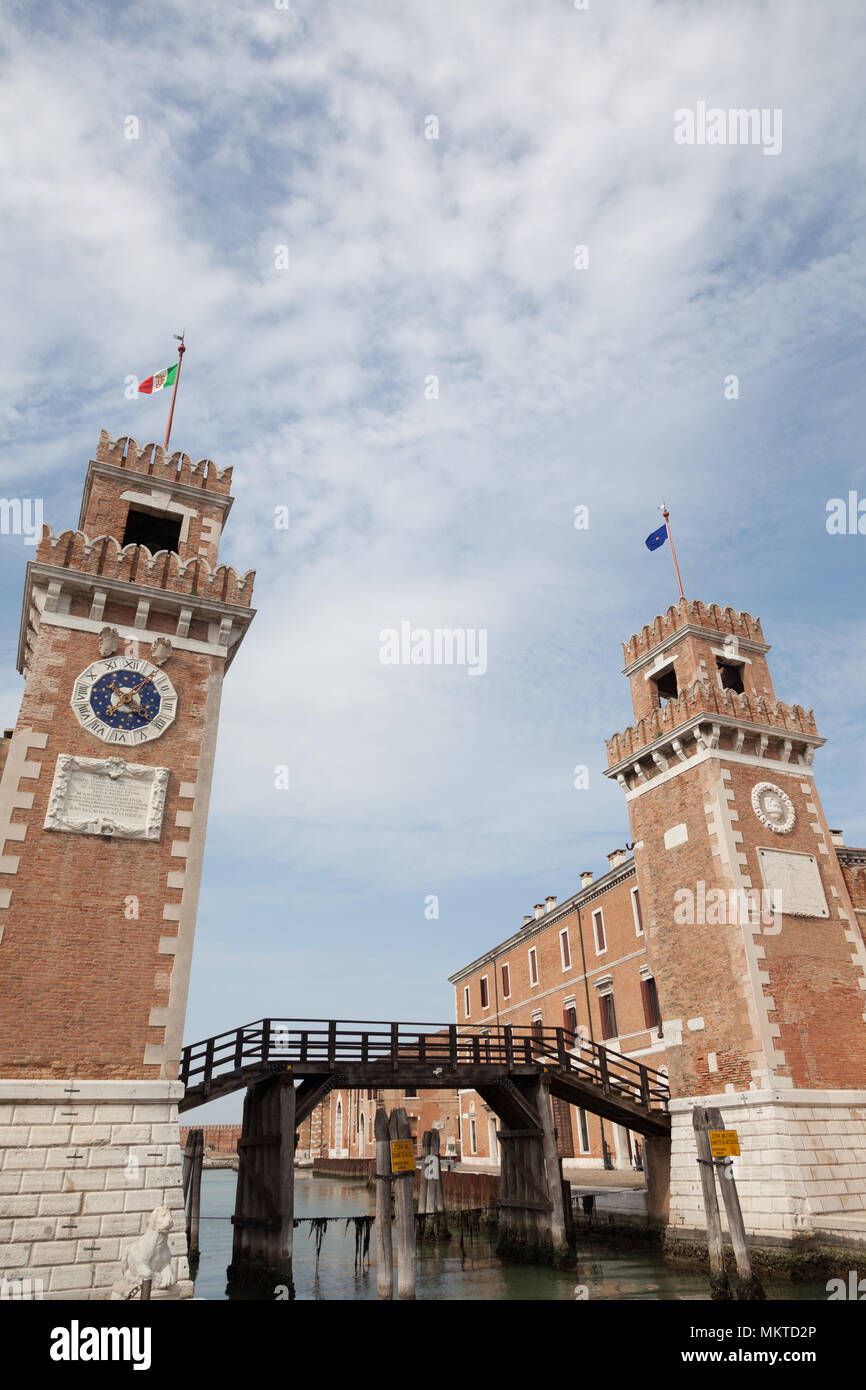 Venice APRIL 2018 - Entrance of the Arsenal , Italy Stock Photo - Alamy
