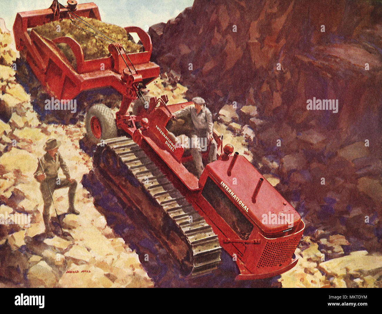 Diesel Tractor at Quarry Stock Photo - Alamy