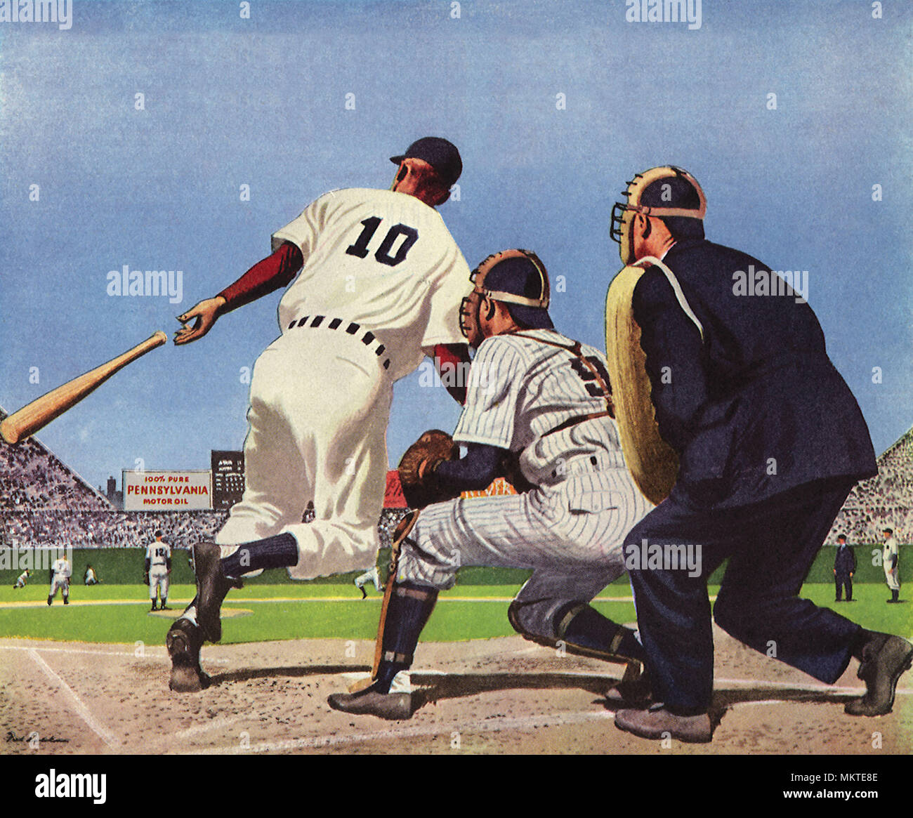 Baseball Player hits Ball and Runs Stock Photo - Alamy Baseball Player hits Ball and Runs Stock Photo - Alamy