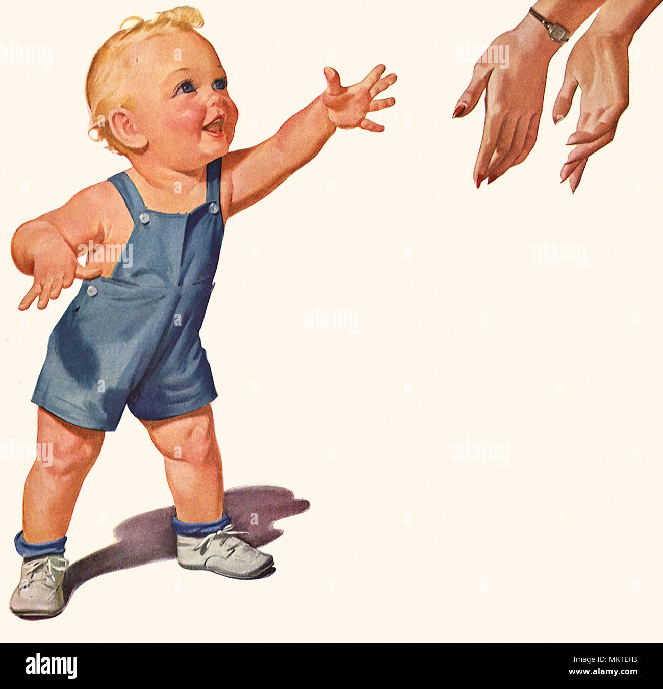 Baby's First Steps Stock Photo - Alamy