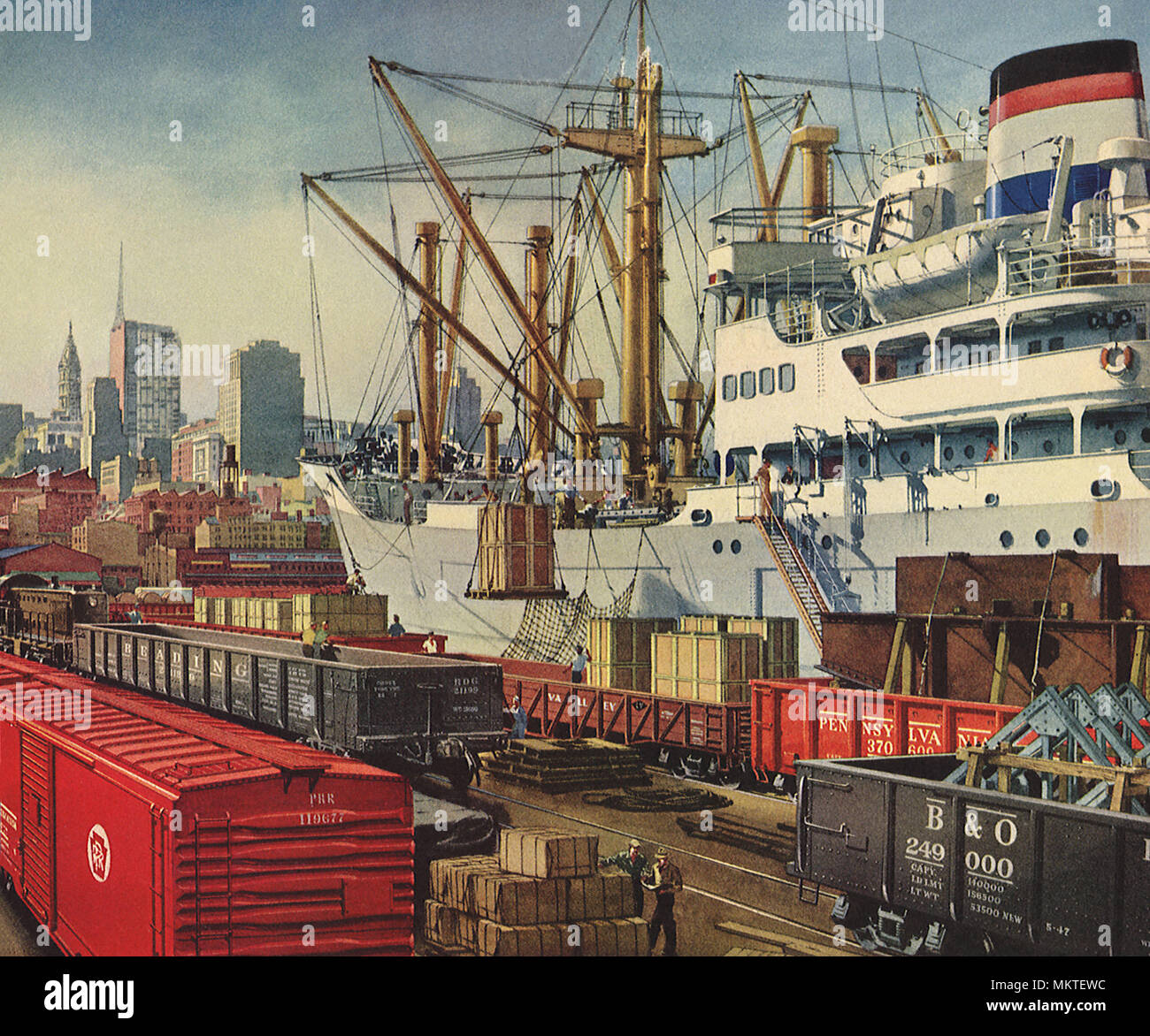 Vintage ocean cargo ship hi-res stock photography and images - Alamy