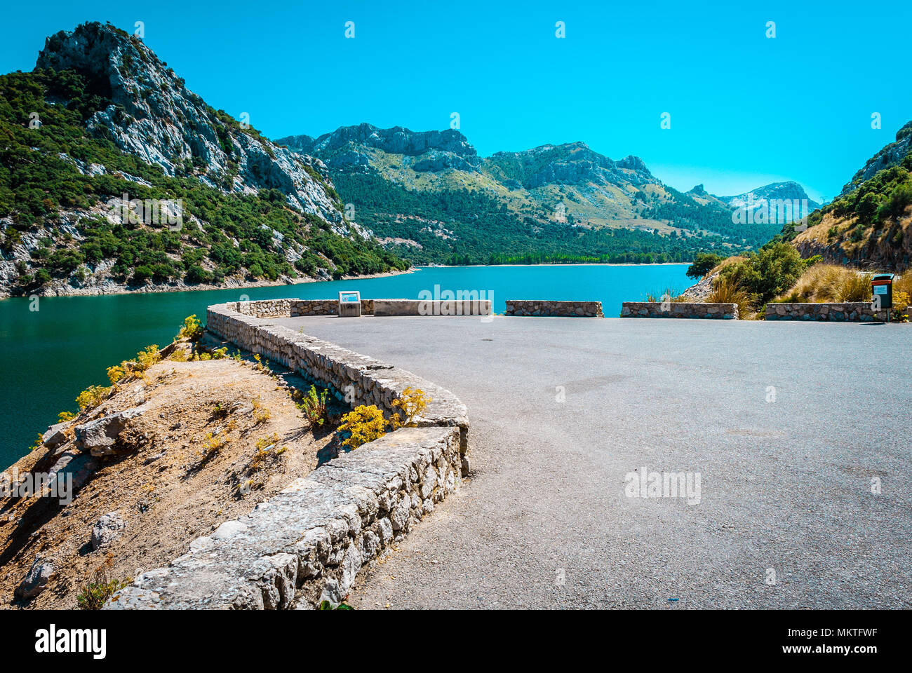 Gorg Blau, artifical lake, water supply mallorca Stock Photo - Alamy