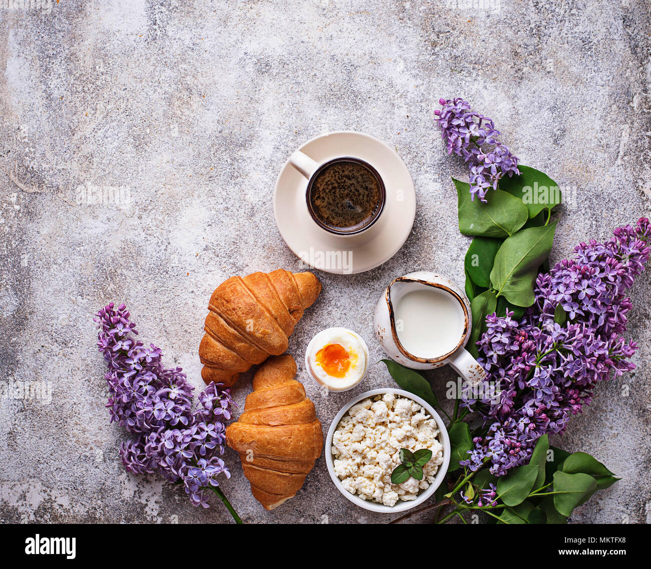 Set of various healthy breakfast. Top view Stock Photo - Alamy