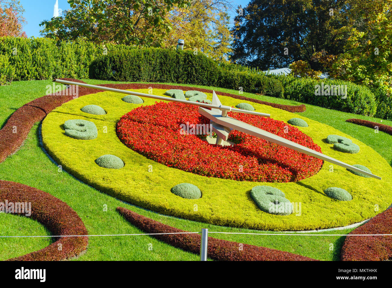 Lake geneva flower clock hi-res stock photography and images - Alamy