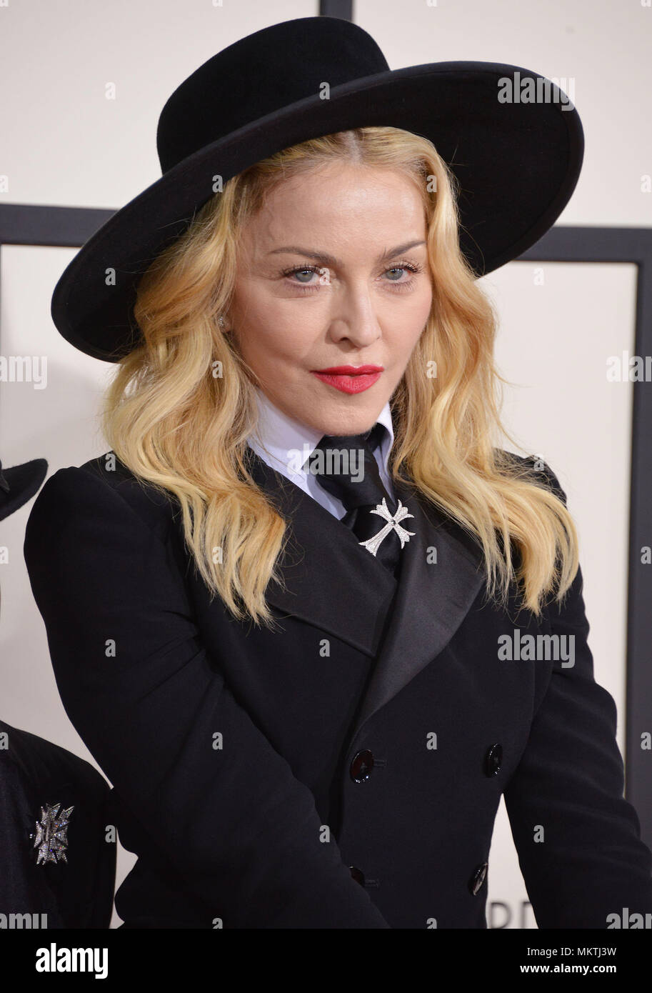 Madonna arriving event in hollywood life california hi-res stock ...