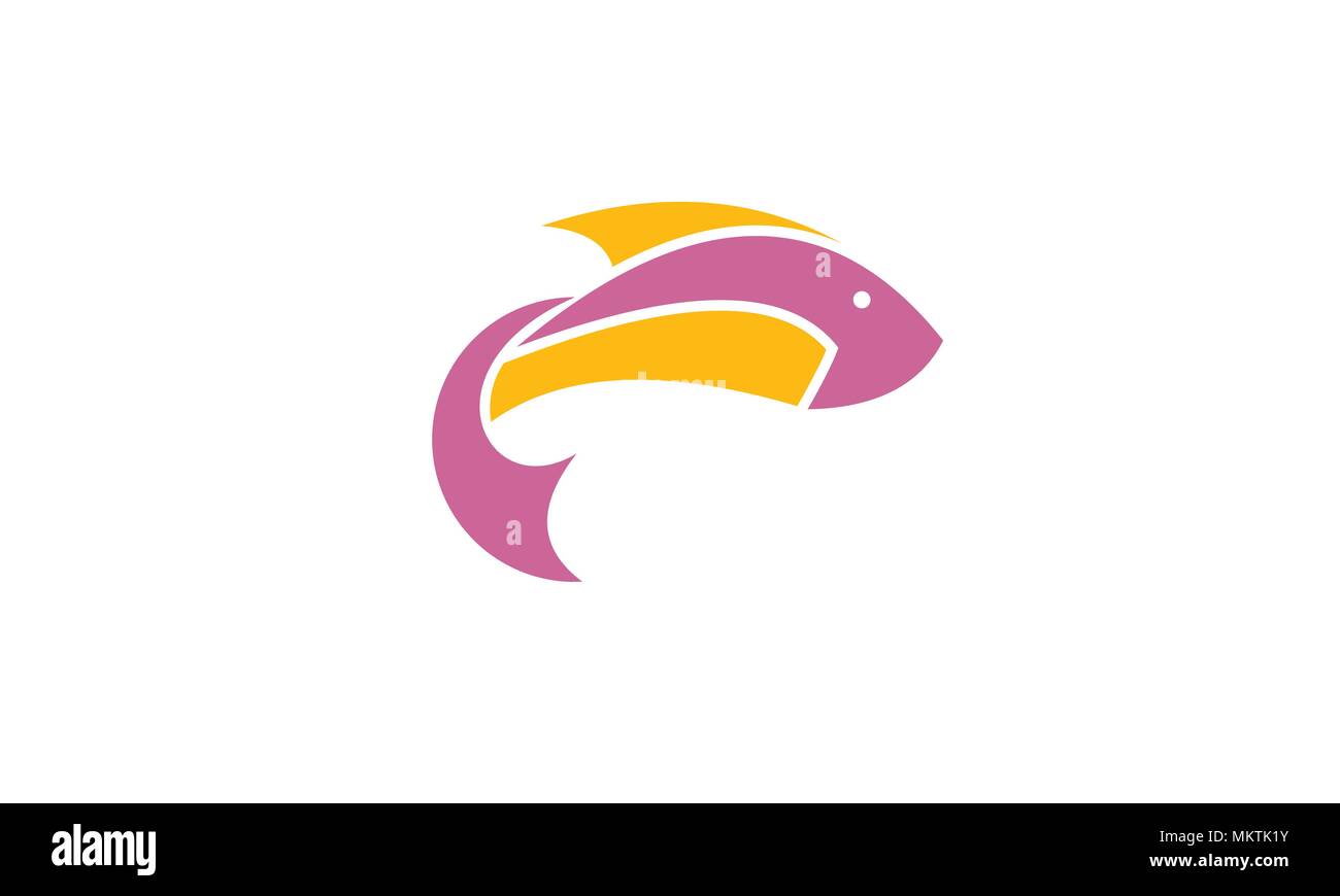Fish logo vector, icon illustration graphic design. Fish icon logo with ...