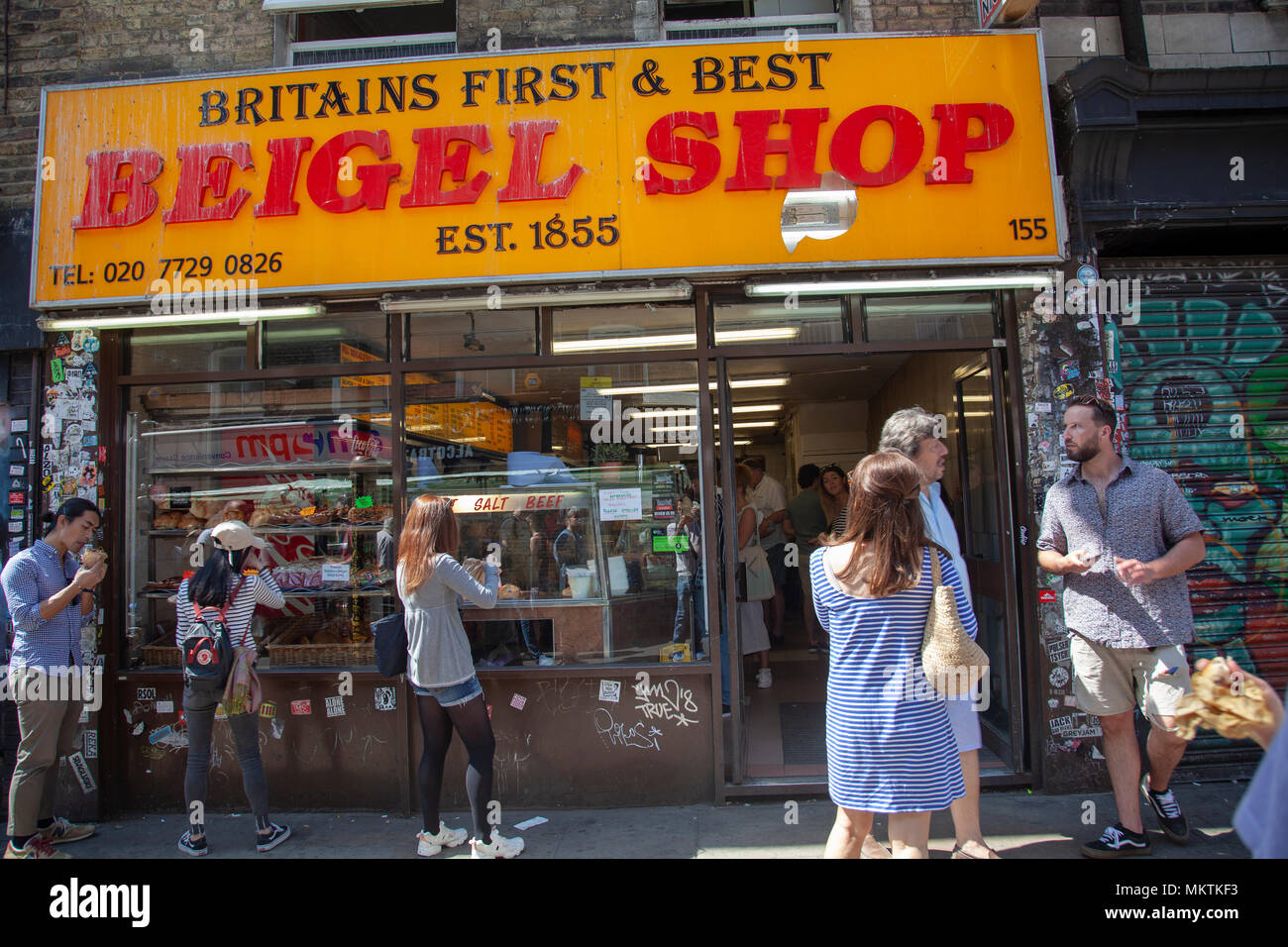 Beigel Shop on Brick Lane in Shoreditch - London UK Stock Photo - Alamy
