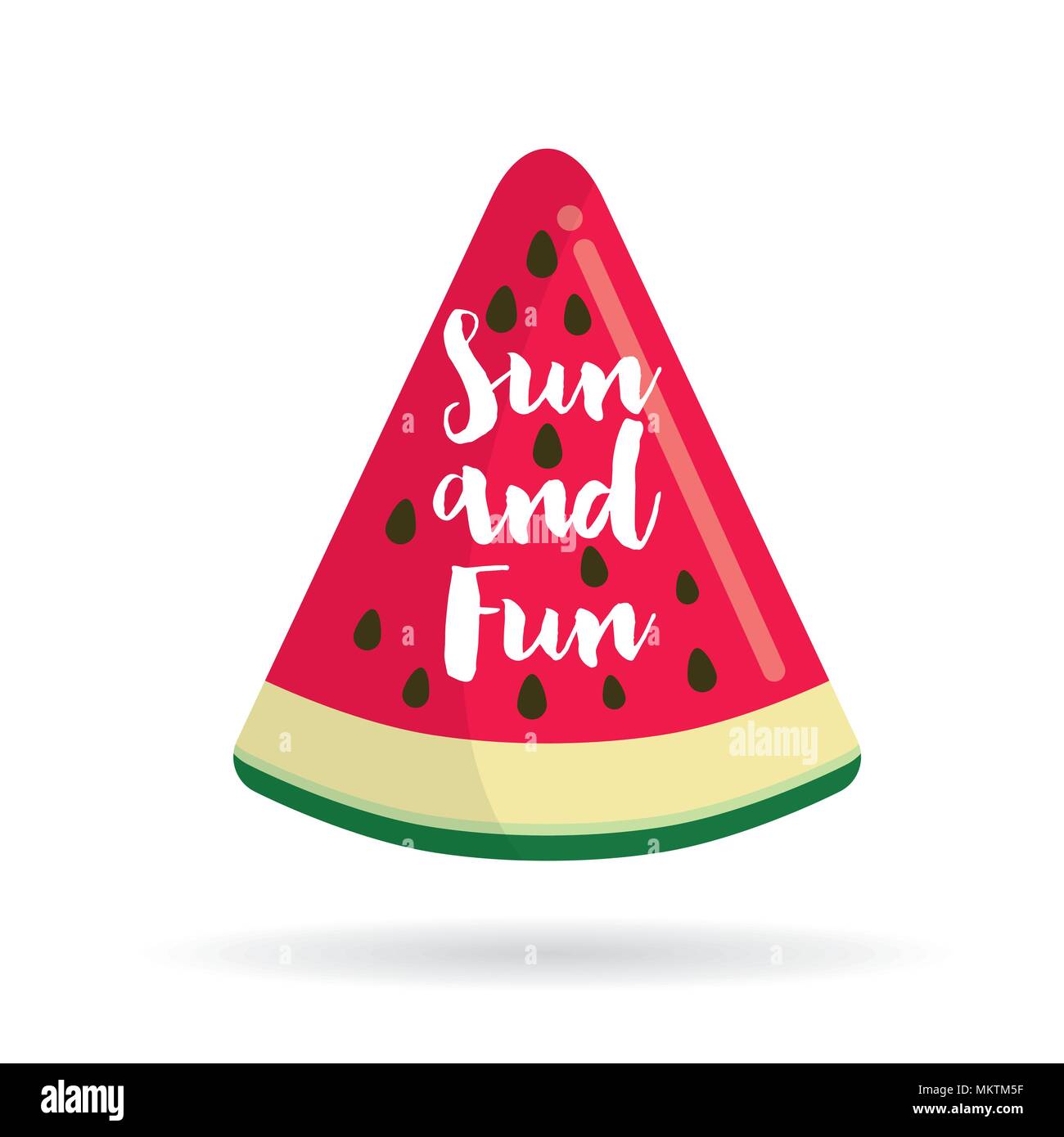 Fresh watermelon slice with summer message Stock Vector Image & Art - Alamy